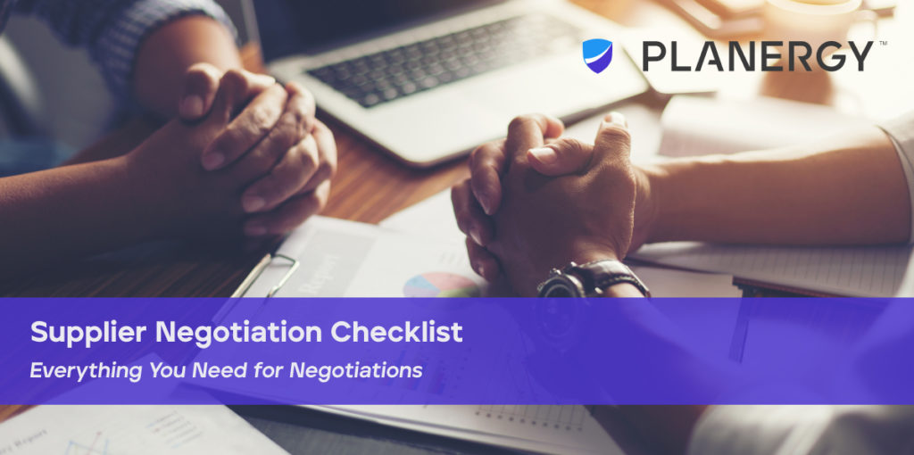 Supplier Negotiation Checklist | PLANERGY Software