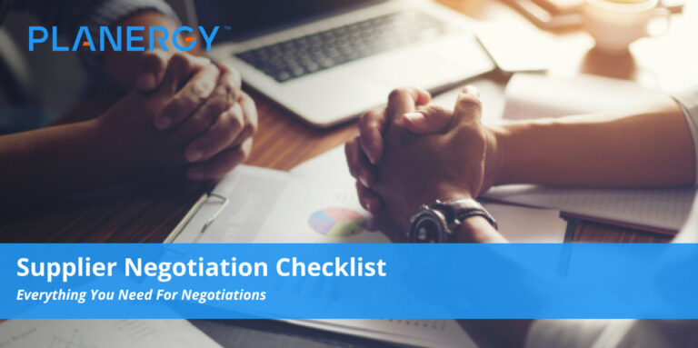 Supplier Negotiation Checklist | Planergy Software
