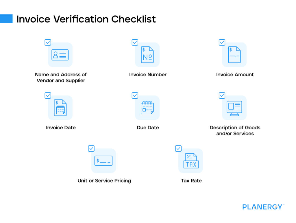 Invoice Verification: Steps & Checklist | PLANERGY Software