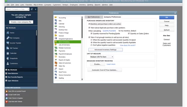 QuickBooks For Manufacturing | Planergy Software